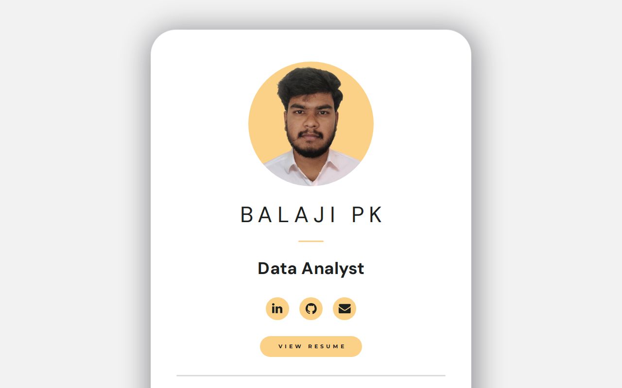 Balaji | Data Analyst